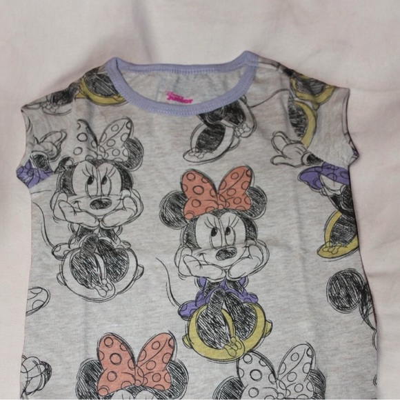 Disney | Shirts & Tops | Disneys Minnie Mouse Alloverprint Grey Graphic ...